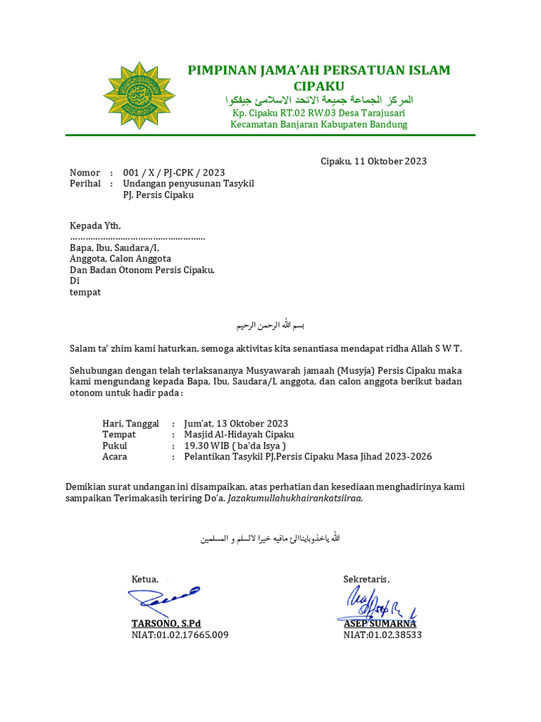 UNDANGAN PERSIS | PDF