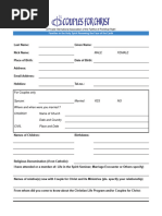 CLP Registration Form | PDF | Intimate Relationships | Social Conventions