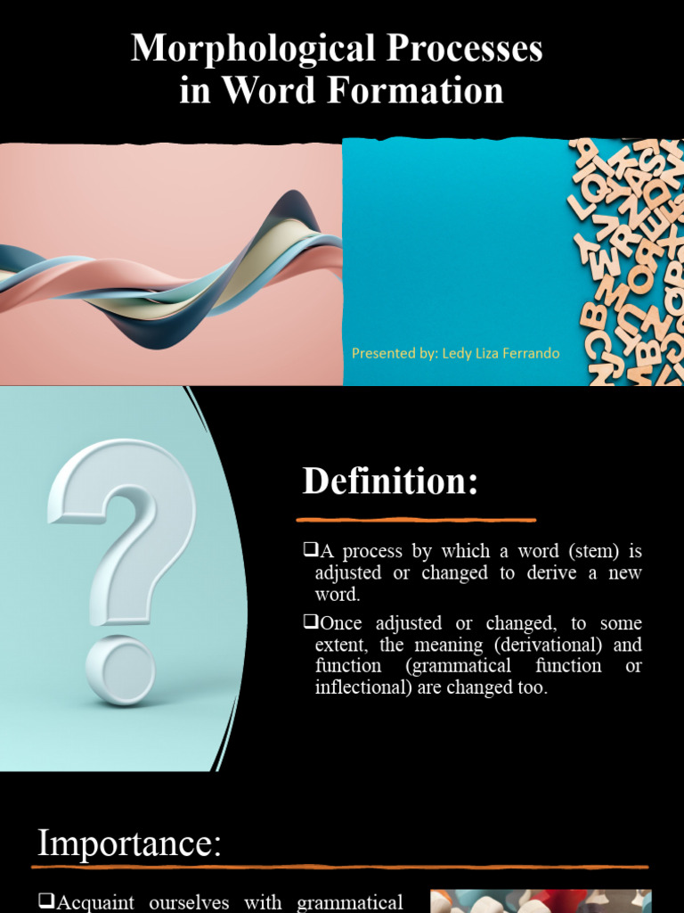 Morphological Processes: Word Formation | PDF | Morphology (Linguistics) | Word