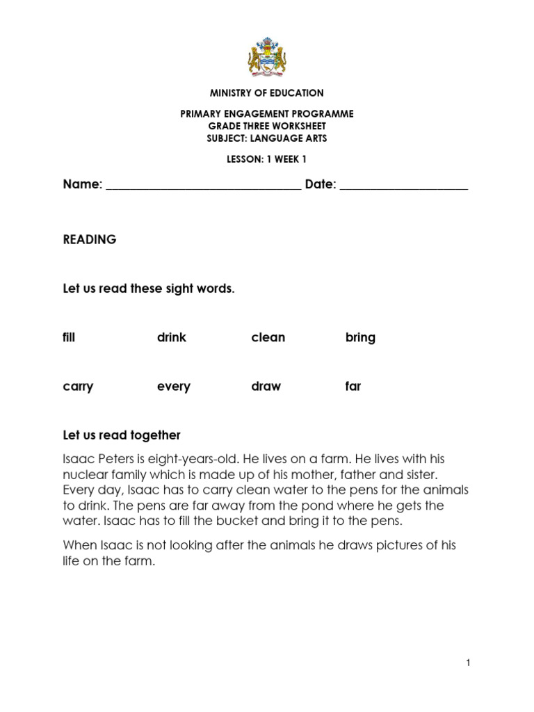 Grade 3 Language Arts Worksheets | PDF | Foreign Language Studies ...