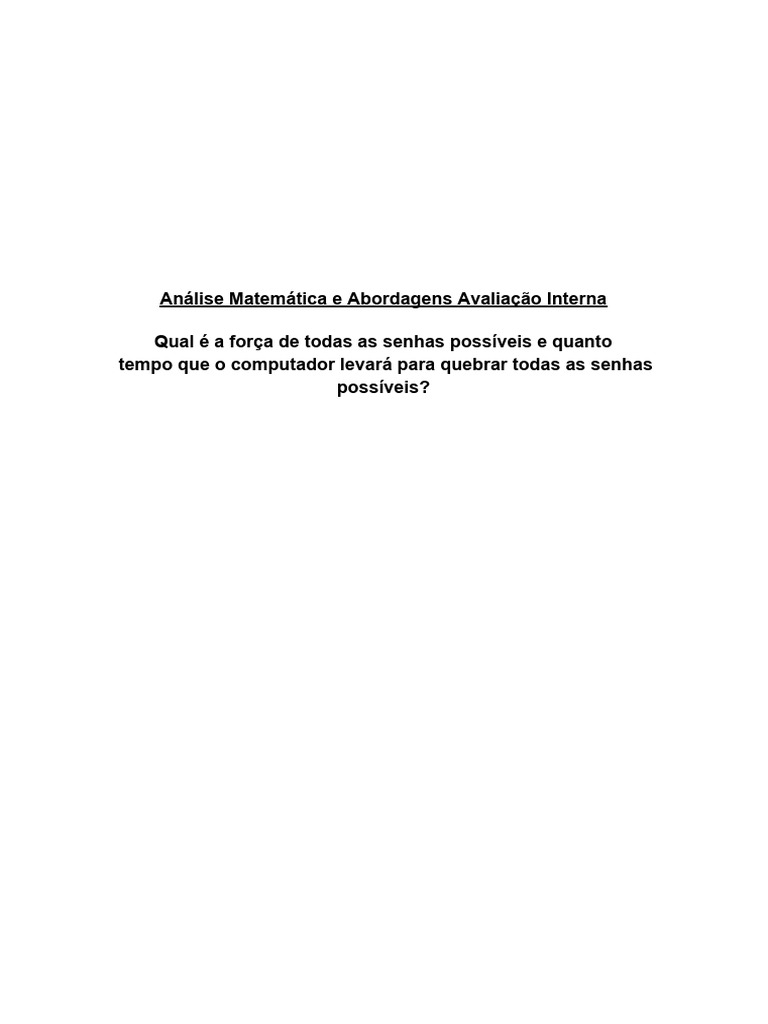 Math IA Final Draft New | PDF | Internet | Senha