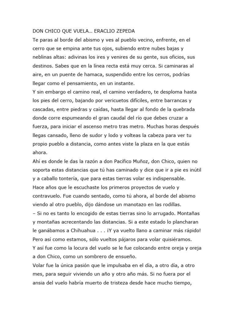 Don Chico Que Vuela Eraclio Zepeda | PDF