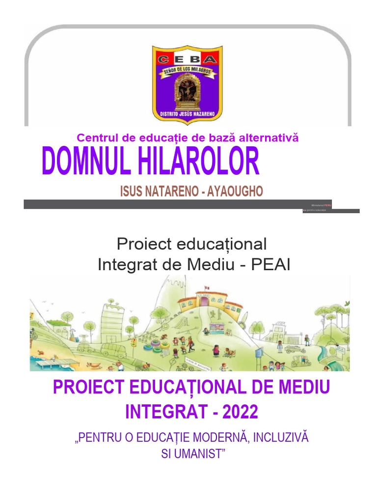 Proiect Educațional Integrat de Mediu 2022 | PDF