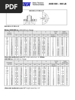 Tabla Long. Esparragos - Asme B16.5 | PDF | Ingeniería mecánica | Plomería