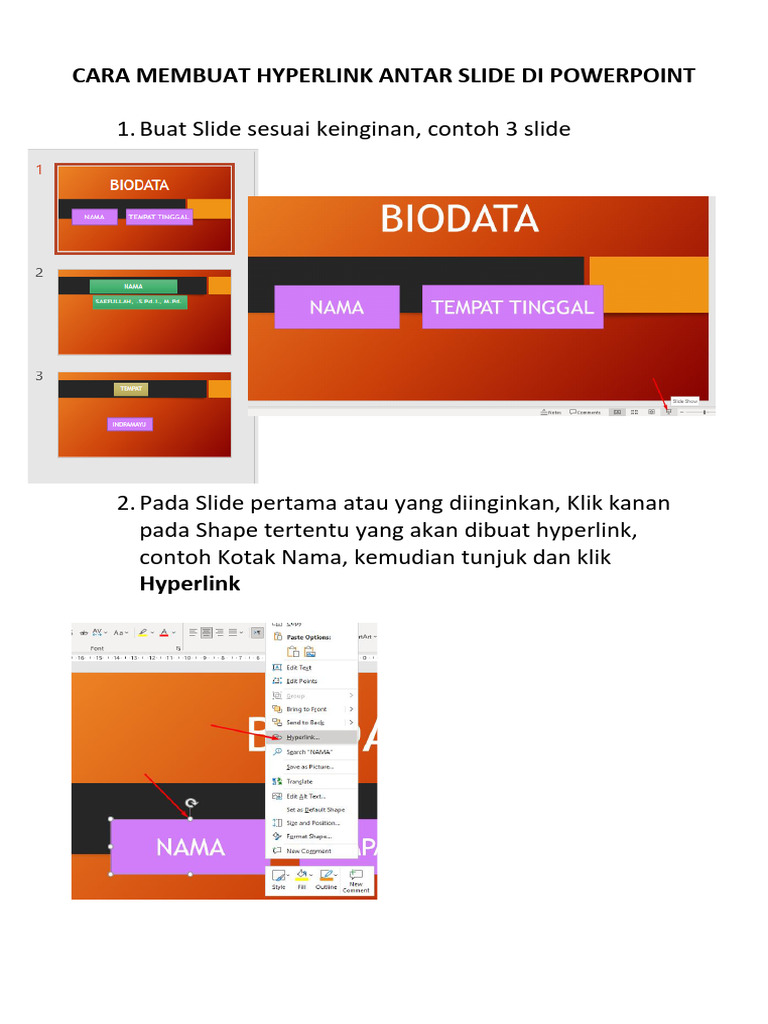 Cara Membuat Hyperlink Antar Slide Di Powerpoint | PDF