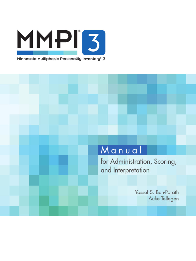 Mmpi 3 Adminman ch1 | PDF