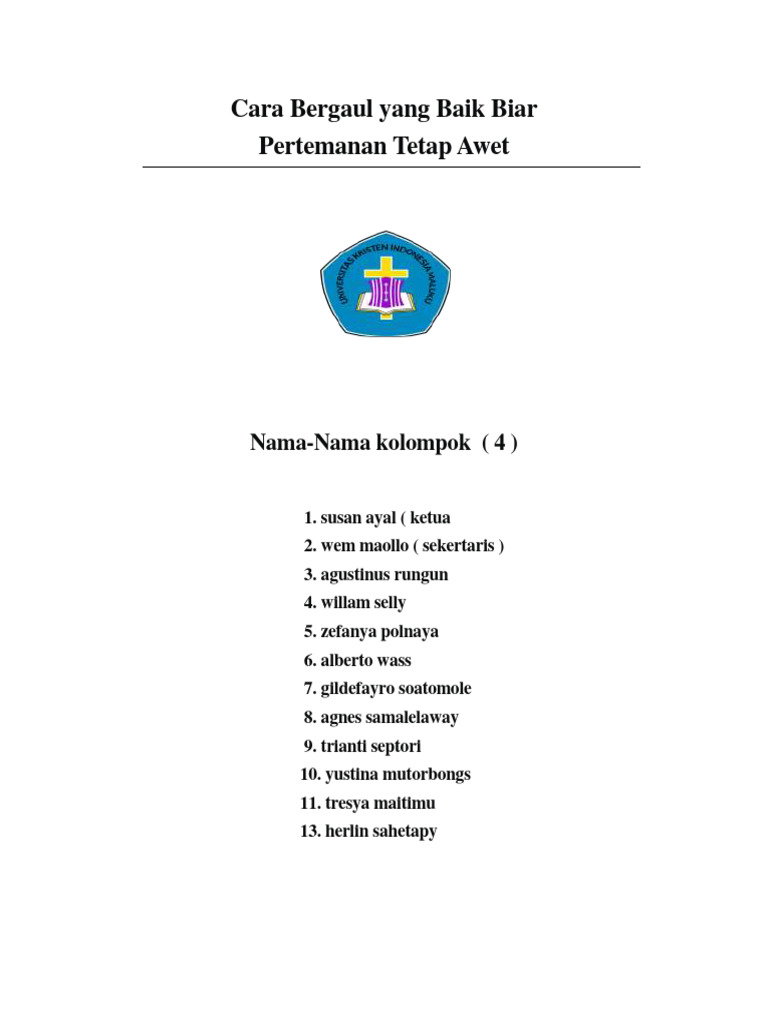 Cara Bergaul Baik untuk Pertemanan Awet | PDF