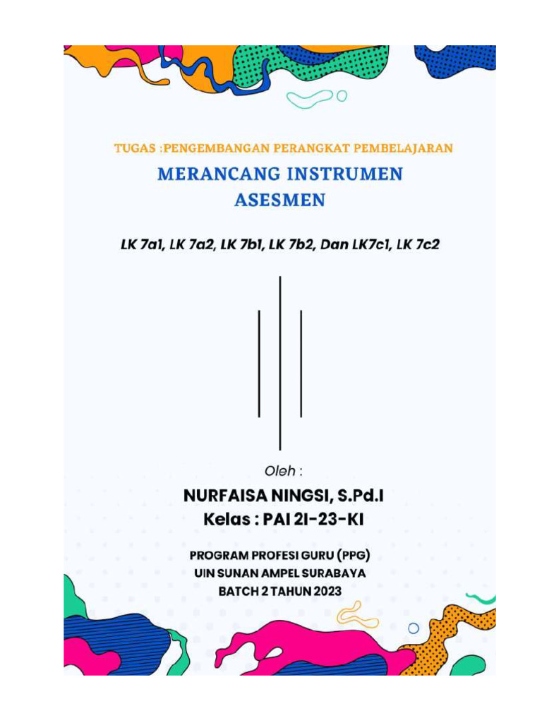 LK 7 Merancang Instrumen Asesmen Nurfaisa | PDF | Karier & Perkembangan