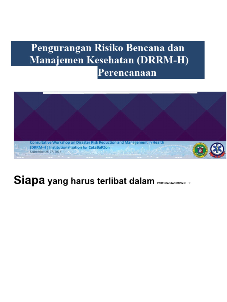 Perencanaan DRRM-H Dengan Sampel | PDF