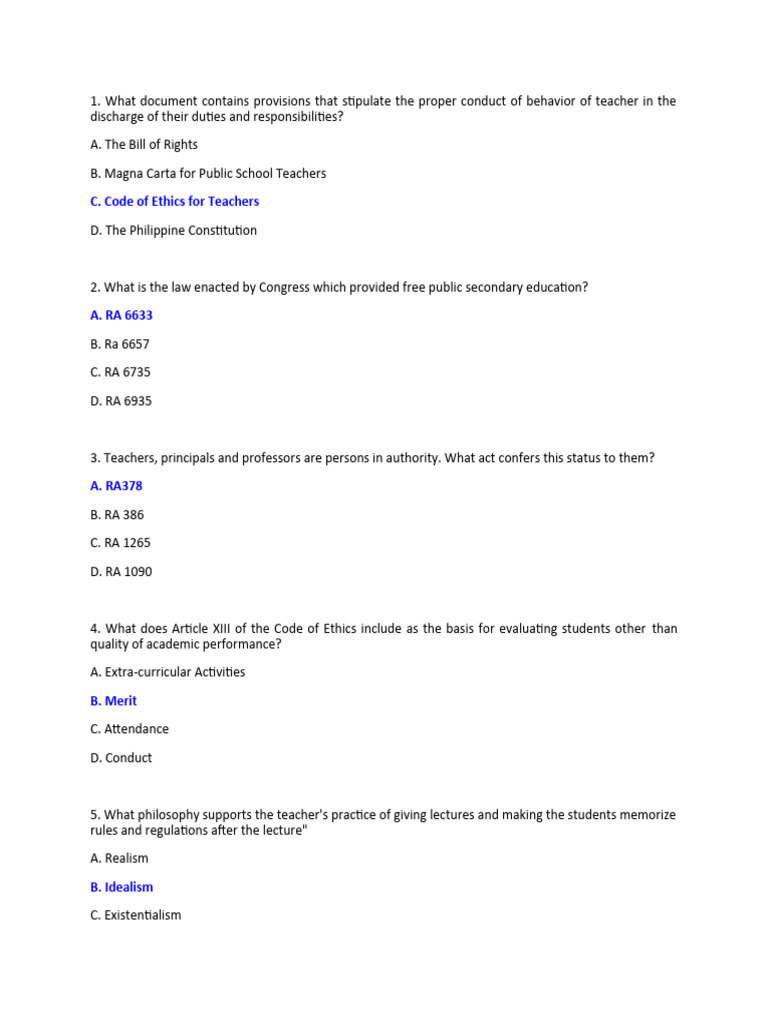 Teaching Profession Reviewer 1 | PDF | Teachers | Behavior Modification