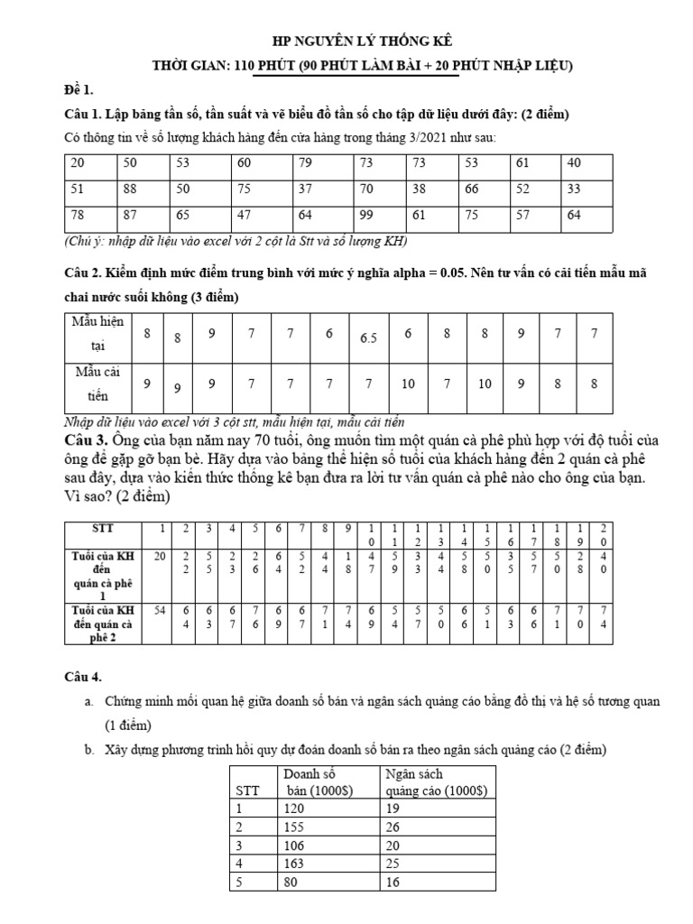 Đề thi mẫu NLTK | PDF