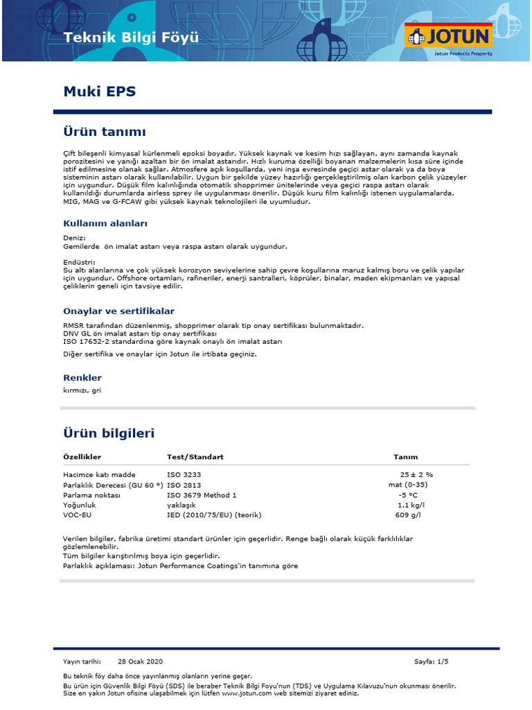 TDS 705 Muki EPS TR-TR TR | PDF