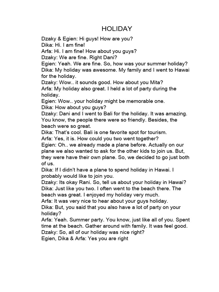 HOLIDAY | PDF