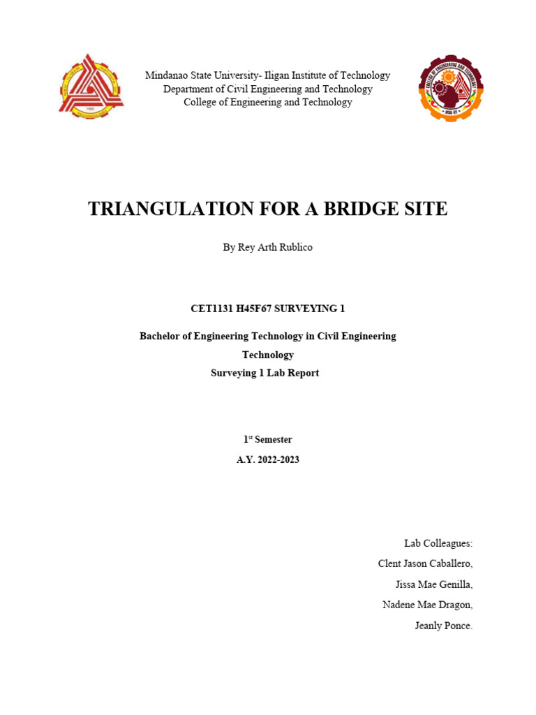 Surveying 1 - Lab Report | PDF
