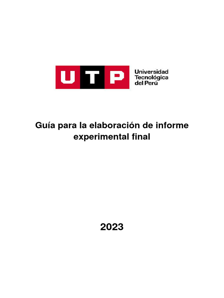 S09.s1 - Material - Guía para La Elaboración de Informe Experimental Final | PDF | Observación ...