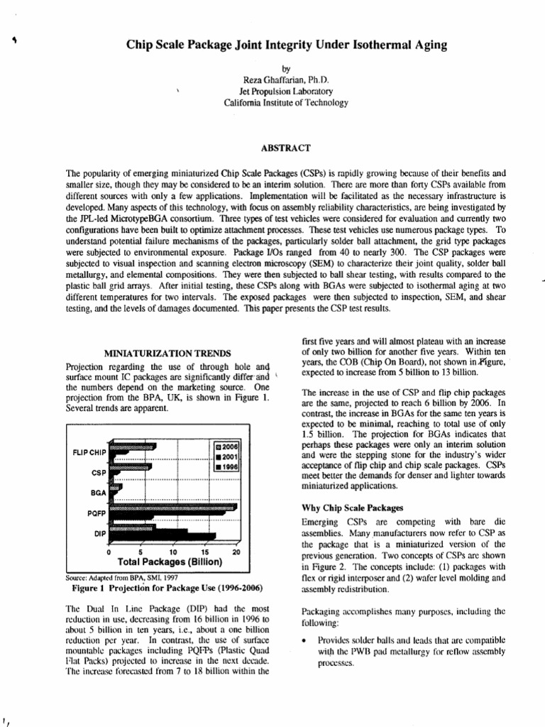 1998-Chip Scale Package Joint Integrity of CSP Under Isothermal Aging ...