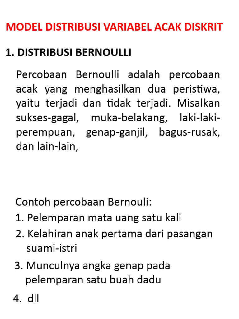 Bernoulli Binom | PDF