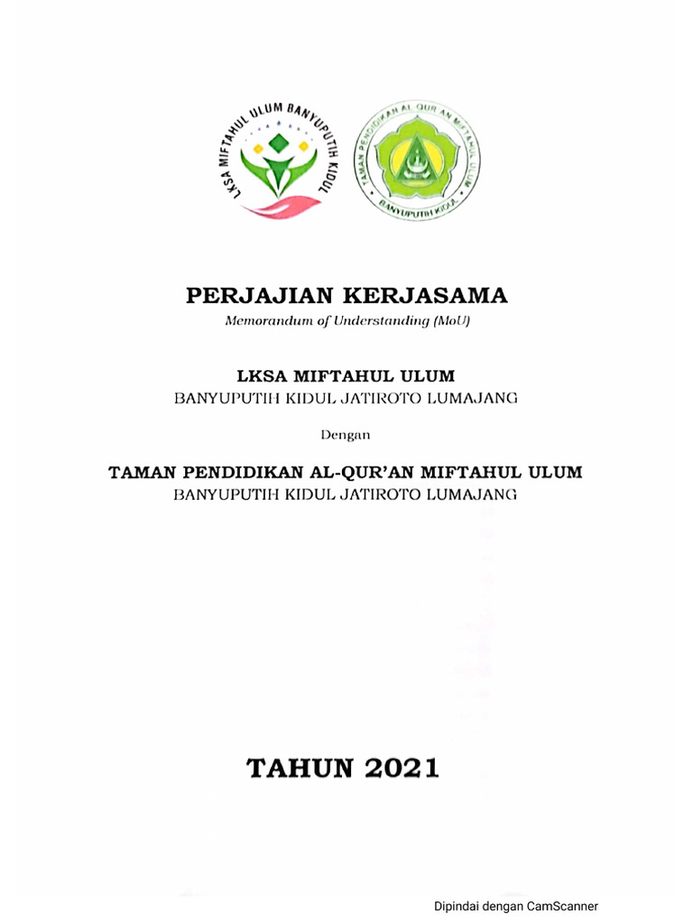 Contoh Mou TPQ | PDF