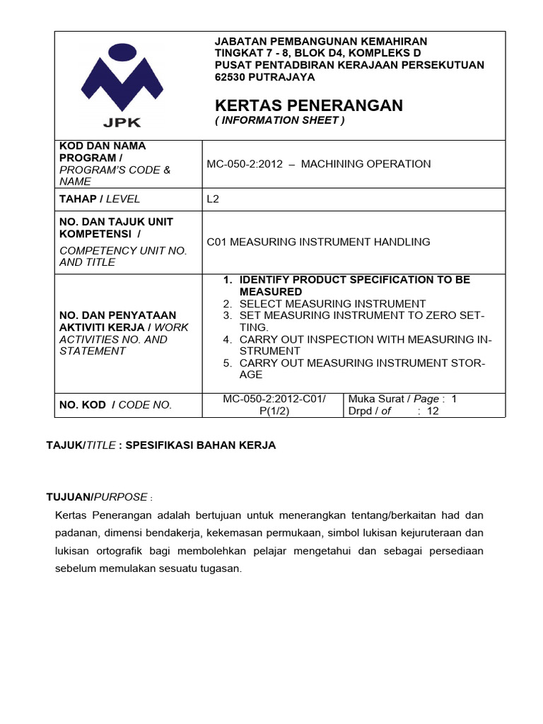 1.information Sheet 1 | PDF