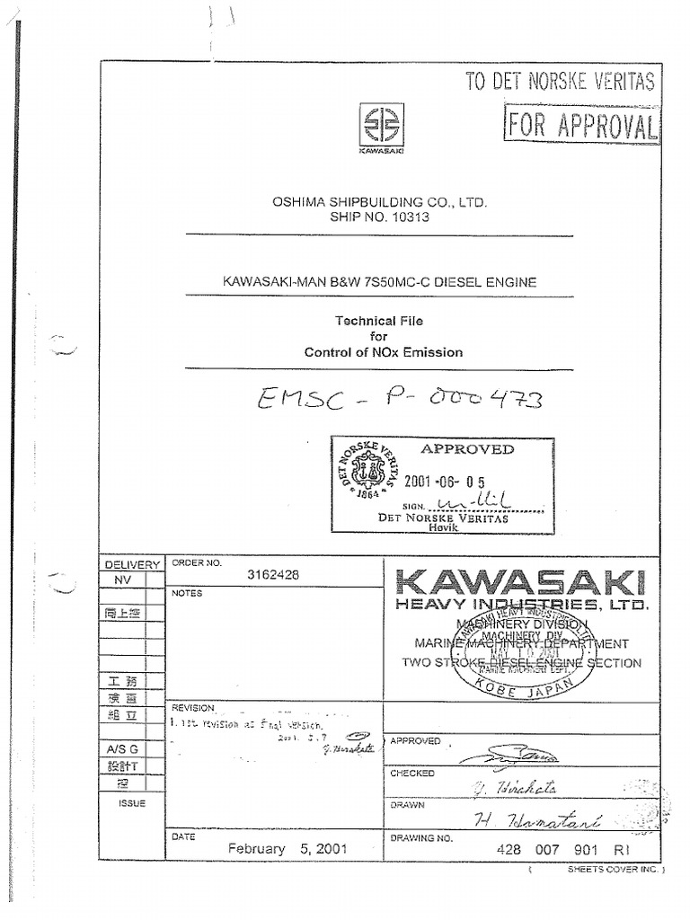 NOx Main Engine 1 | PDF