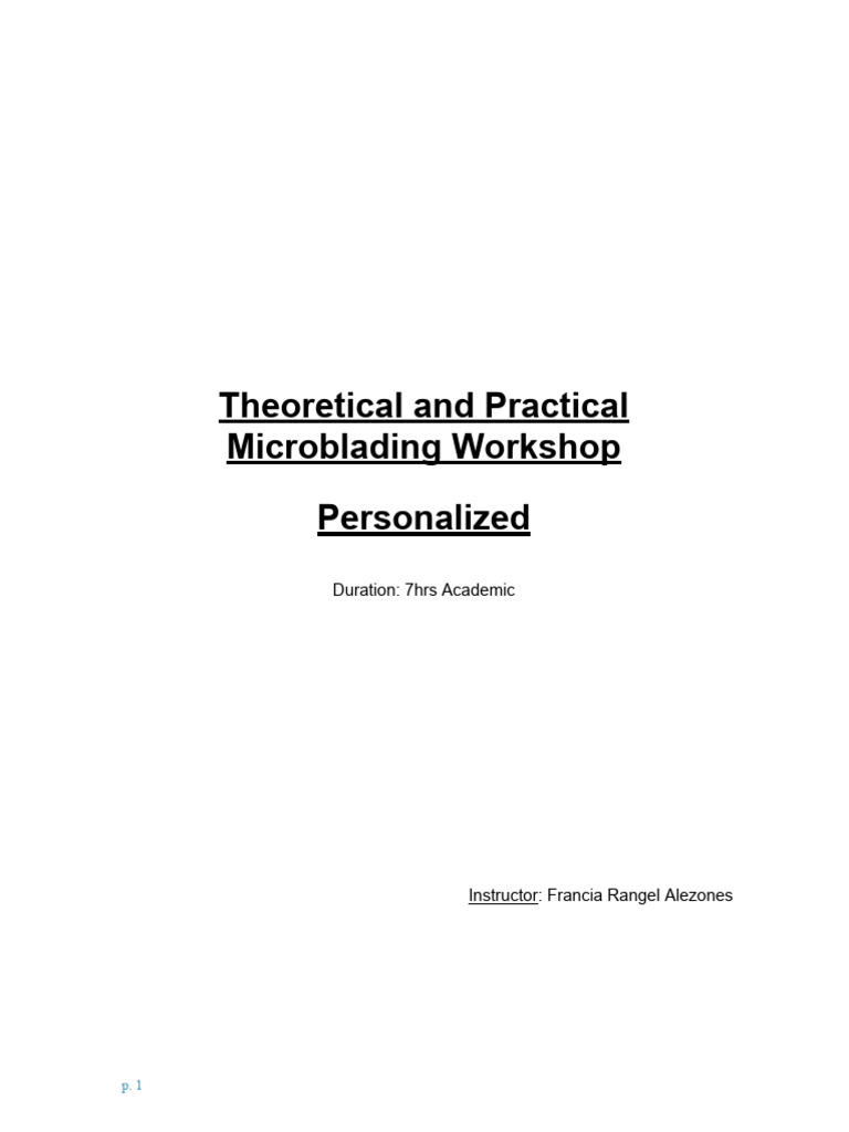 Microblading Guide | PDF | Skin | Medicine
