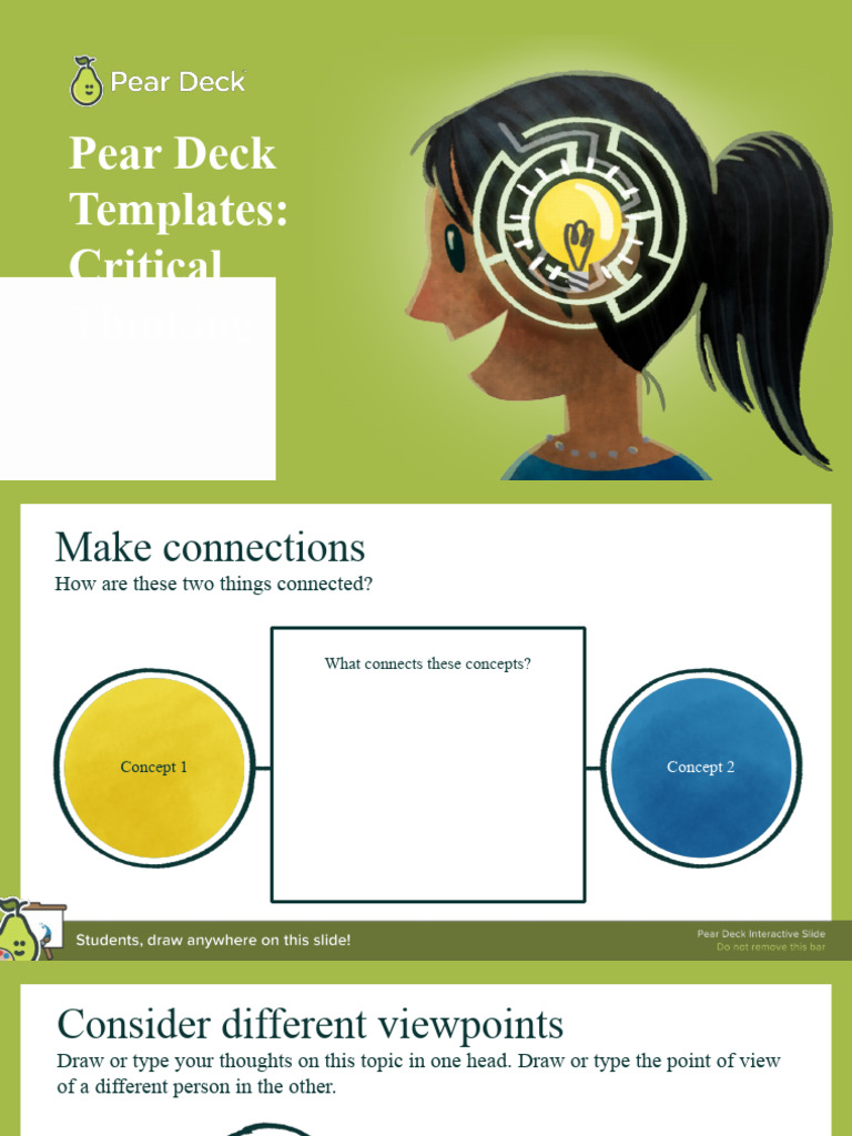 Pear Deck Templates for Critical Thinking | PDF