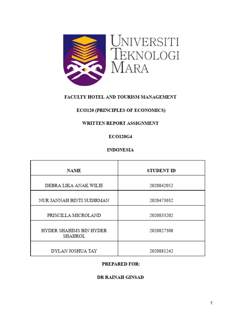 Eco120g4 Group 2 Written Report Assignment | PDF | Cost Of Living ...