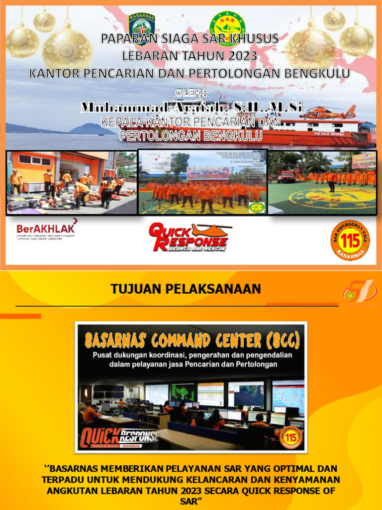 Siaga SAR Lebaran 2023: Basarnas | PDF