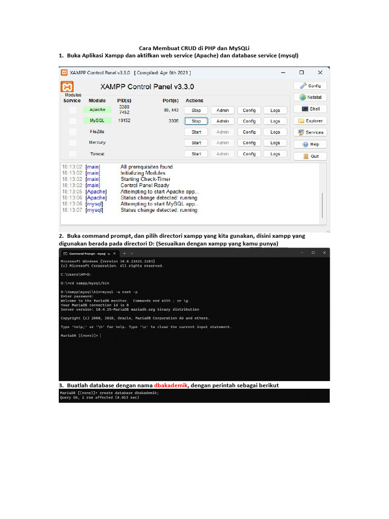 Tutorial CRUD PHP MySQLi-Tampil Data | PDF