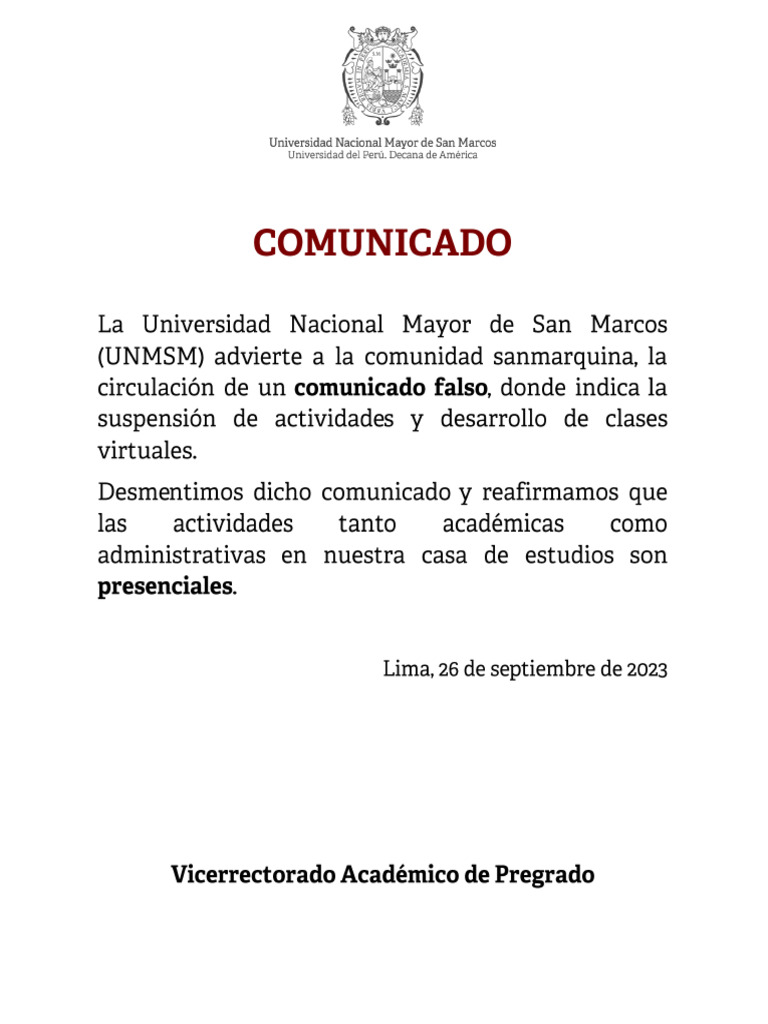 COMUNICADO | PDF