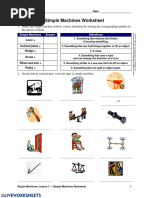 Simple Machines Worksheet&Test | PDF