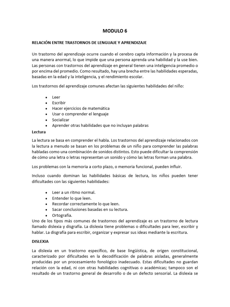 Modulo 6 Lecturas | PDF