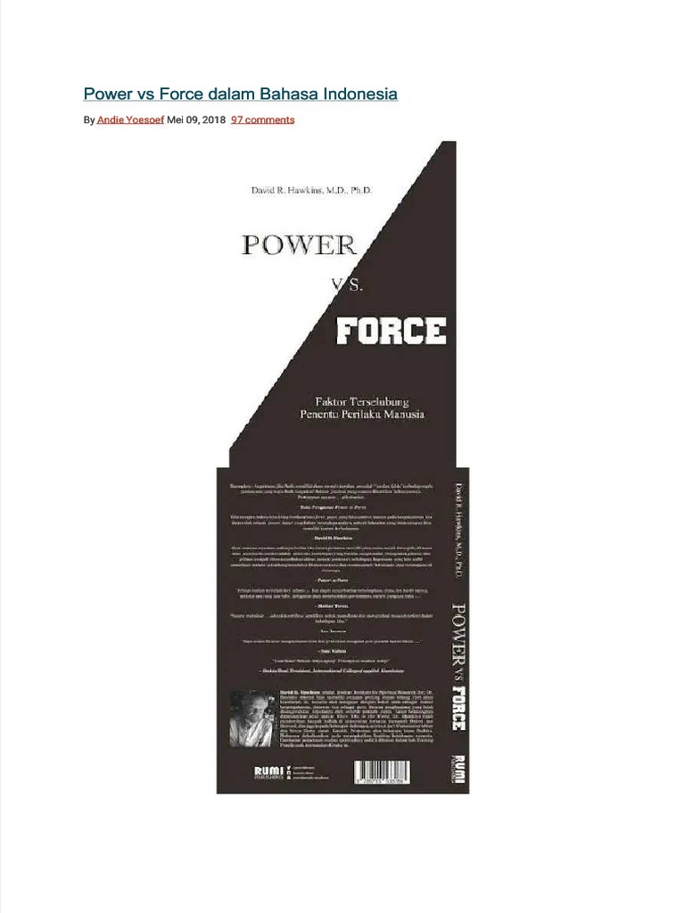 Power Vs Force Dalam Bahasa Indonesia | PDF | Bahasa Indonesia ...