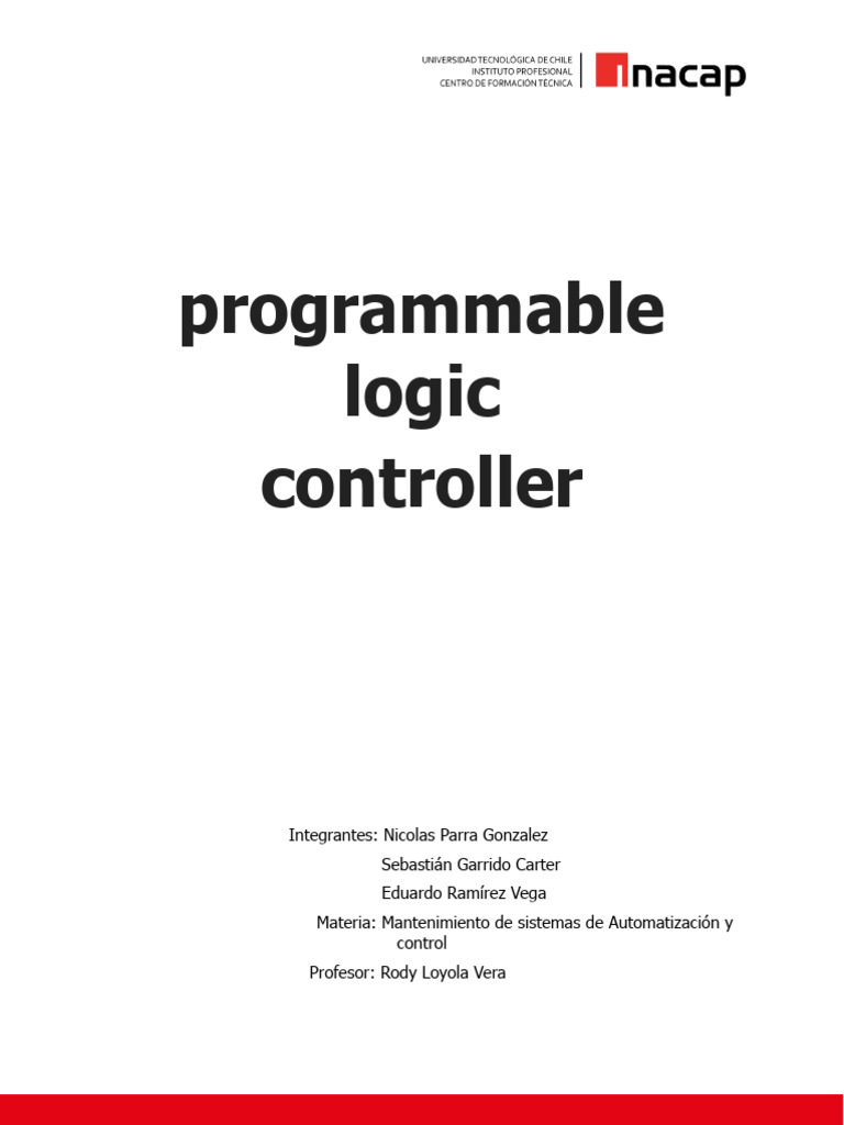 Trabajo Final Automatizacion | Descargar gratis PDF | Controlador lógico programable ...