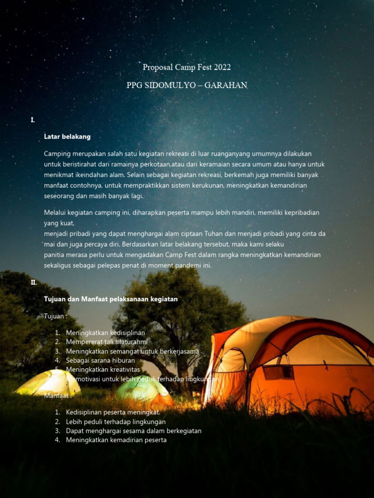 Proposal Camp Fest 2022 | PDF