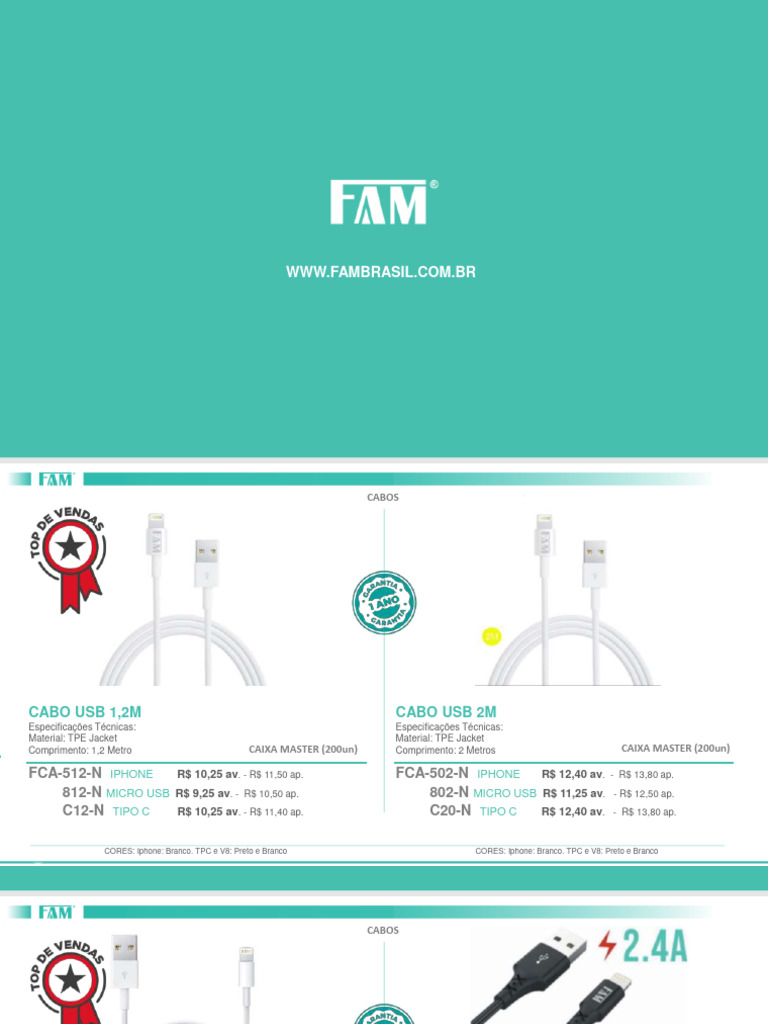 Catalogo Fam Brasil Set 1.0 - Prazo Especial | PDF | Equipamentos de ...