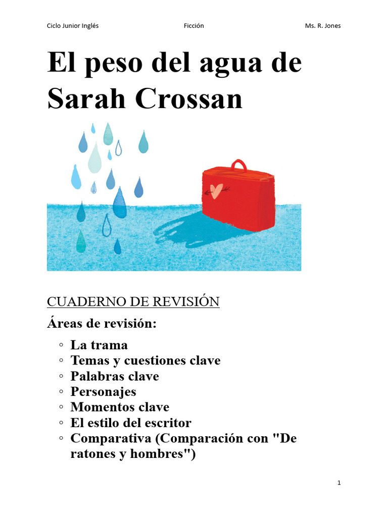 folleto de revisión del peso del agua | PDF | Novelas | Prosa