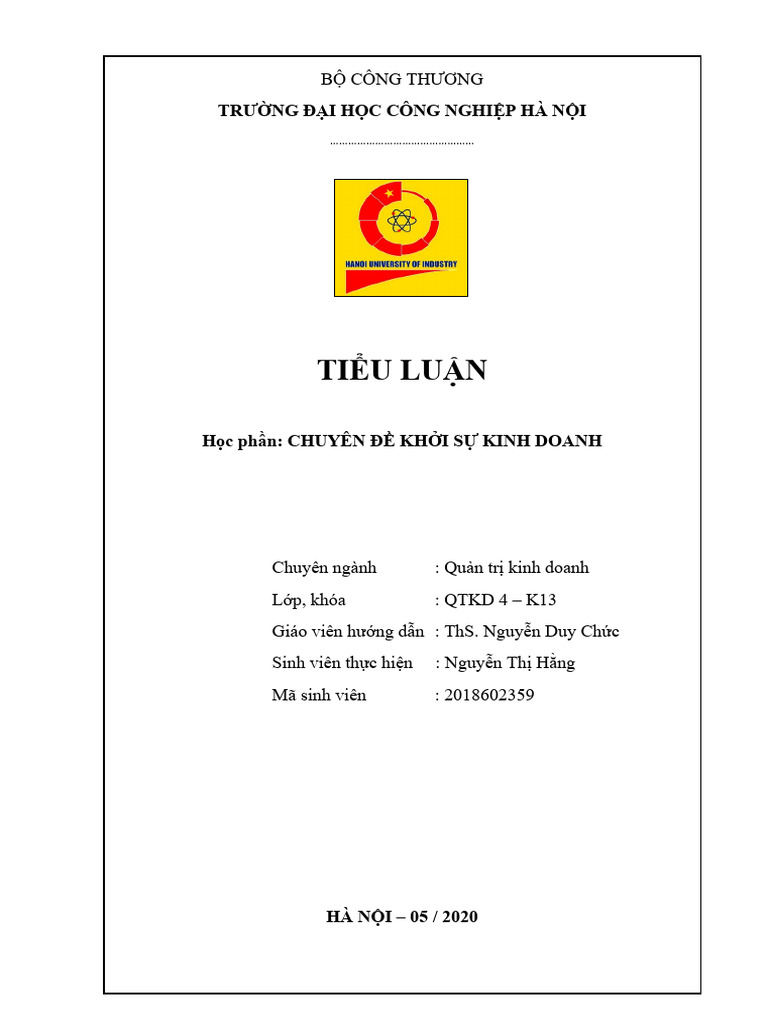 (123doc) - Bai-Tieu-Luan-95-Diem-Chuyen-De-Khoi-Su-Kinh-Doanh-Ve-Y ...