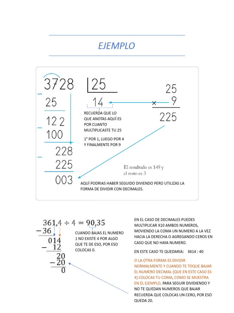 Ejercicios Divisiones | PDF