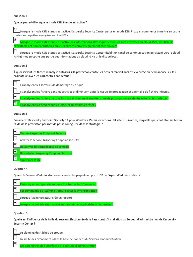 Examen Kaspersky Certified | PDF