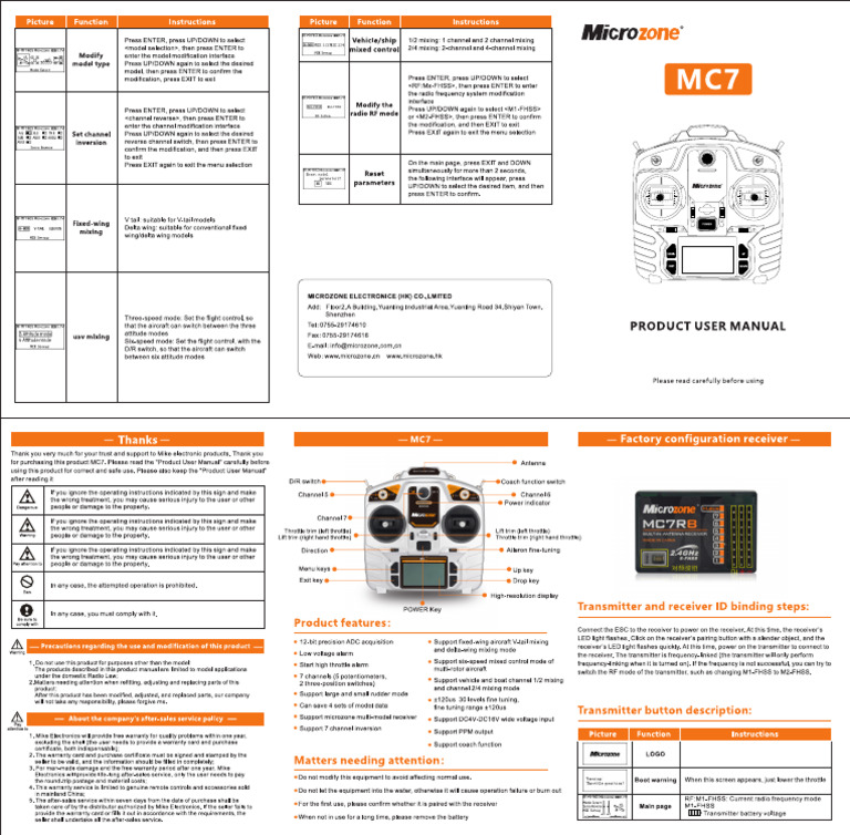 Microzone mc7 Manual | PDF