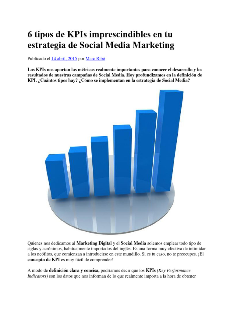 6 tipos de KPIs imprescindibles en tu estrategia de Social Media ...