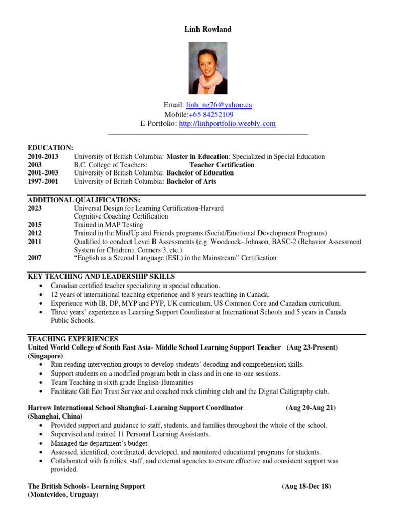 Linh Rowland CV | PDF