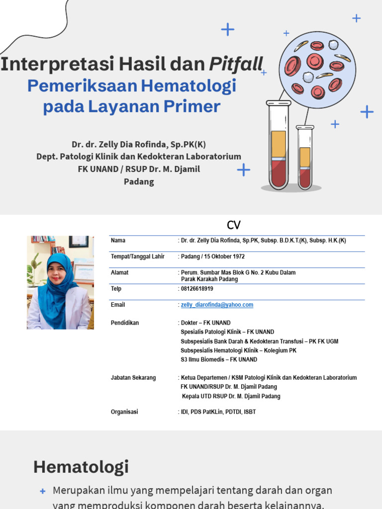 Interpretasi & Pitfall Hematologi Dr Zelly Bkt 7 Okt 20231 | PDF