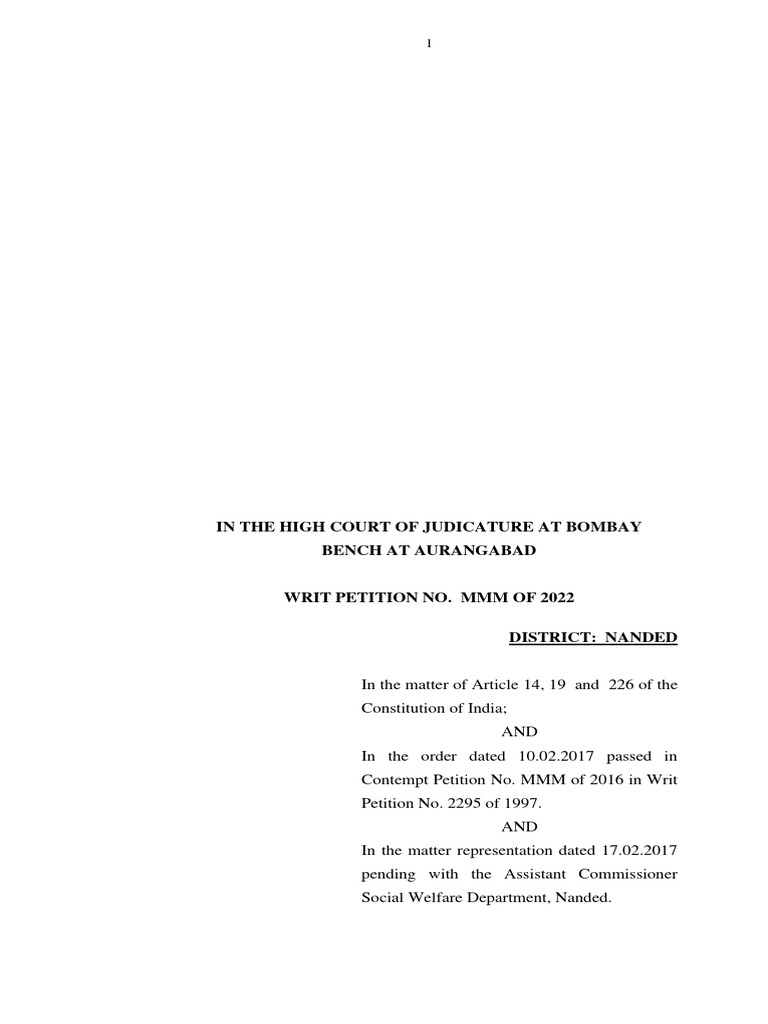Writ Petition | PDF | Law