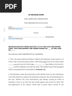 Civil Revision Petition Draft Format | PDF | Lawsuit | Witness