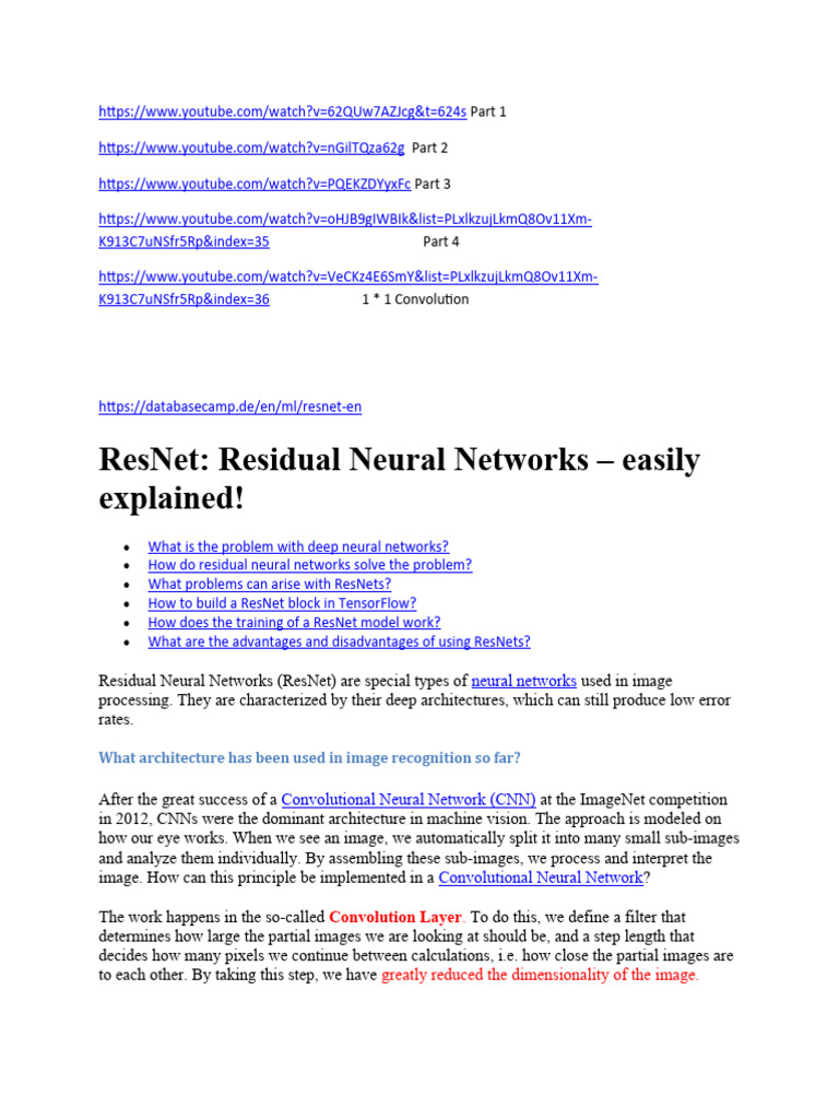 Res Net | PDF | Artificial Neural Network | Deep Learning