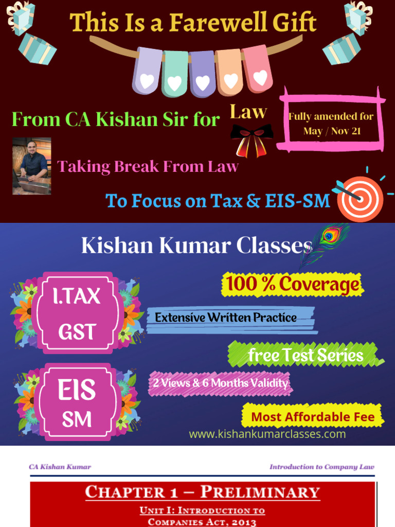 Company Law Book by Krishan Kumar Sir | PDF