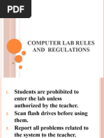 Computer Lab Rules | PDF | Computers