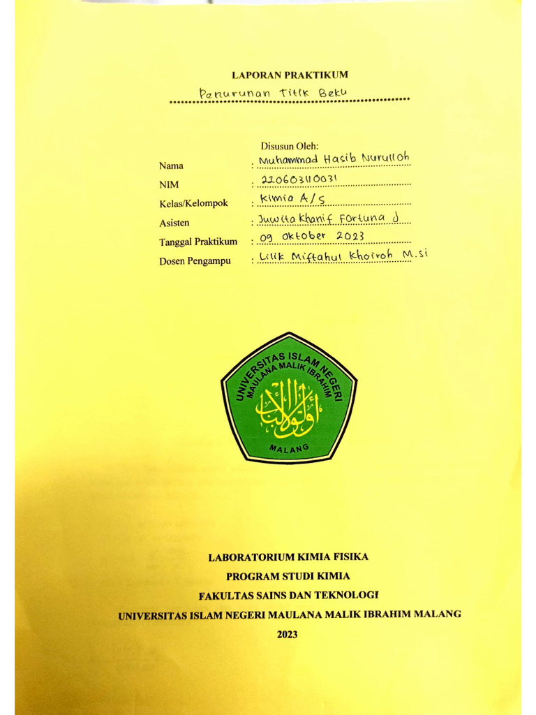 Penurunan Titik Beku | PDF